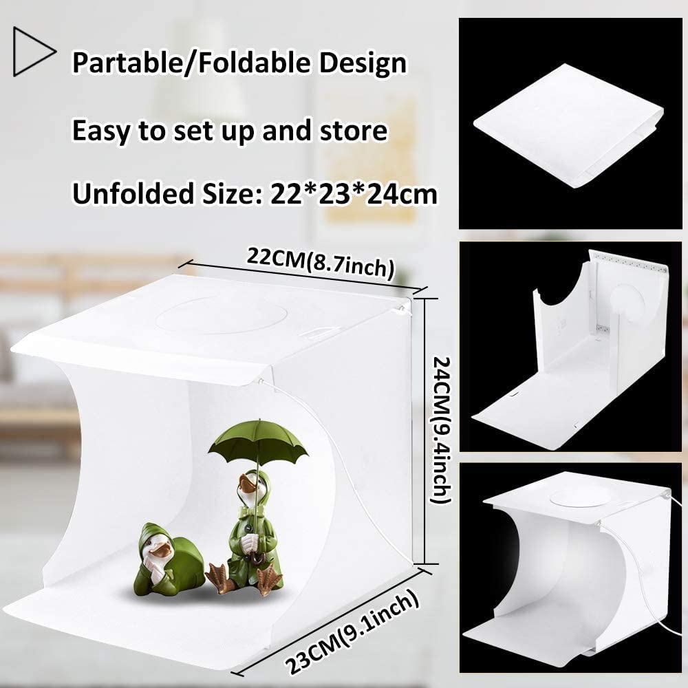 Mini Portable Photo Light Box with 40 LED Light Beads and 6 Kinds Colo ...